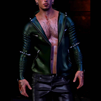 Second Life Marketplace - Savage - Leather Jacket // Green